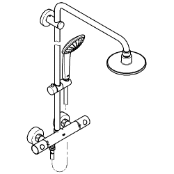 Grohe Duschsystem till väggmontage Euphoria 27296 - - Takduschset med ...